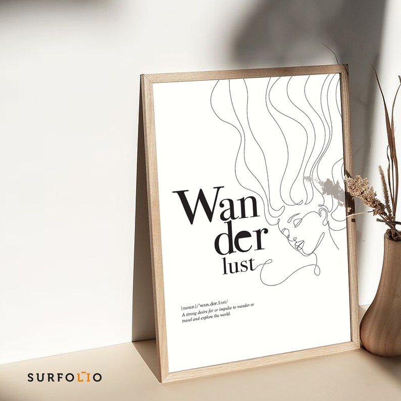 Wanderlust Print Travel Quotes Poster Typo Quotes Poster Typo ...