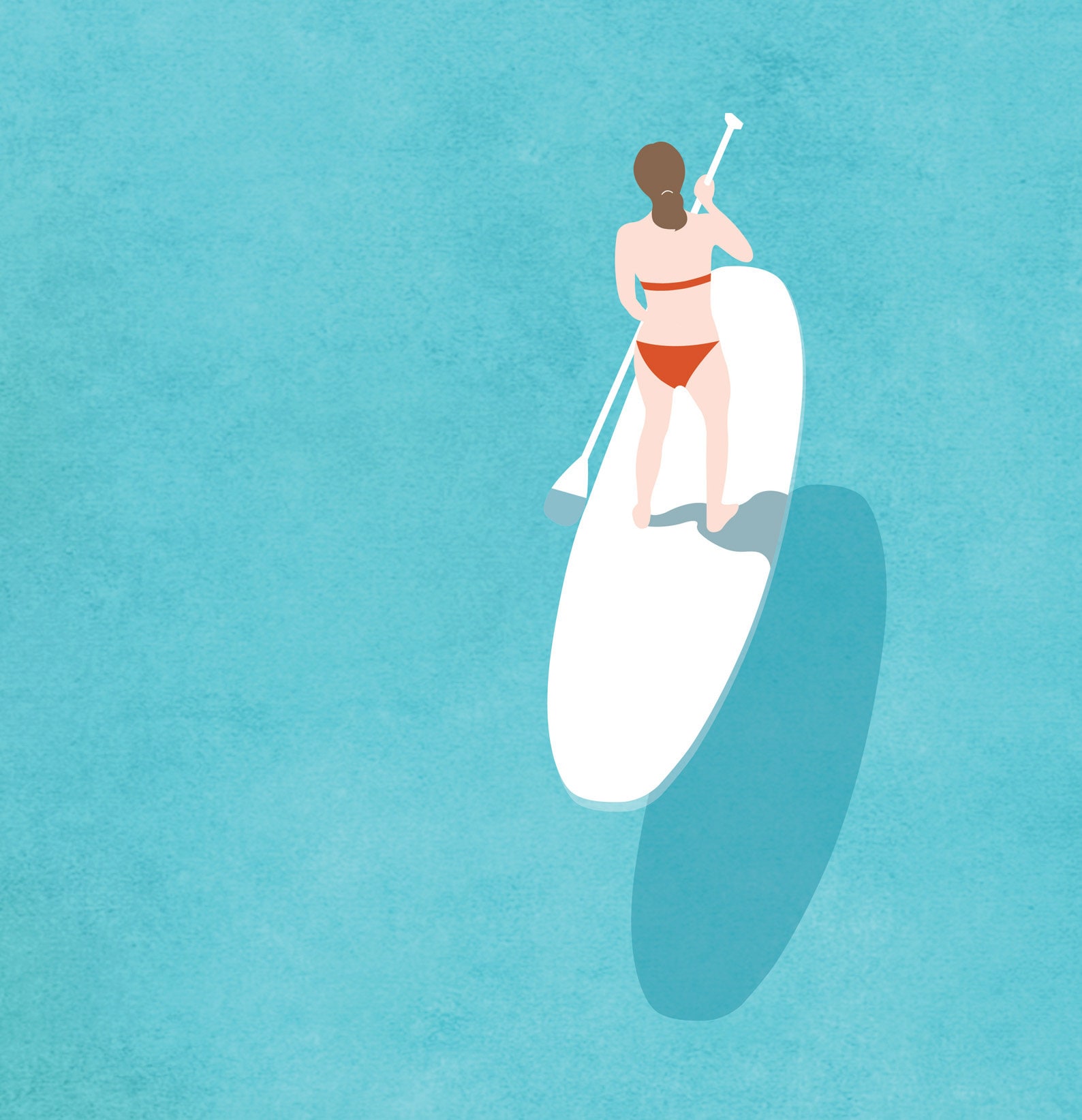 Set of 2 Prints Paddle Board Print Stand up Paddle Sup Woman - Etsy