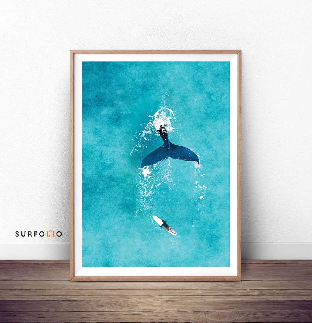 Whale Printable, Whale Print Poster, Blue Whale Art, Whale Wall Art ...