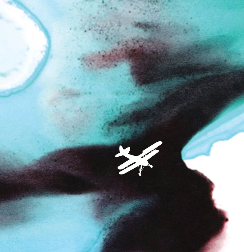 Plane Aerial Print Sea Aerial View Sea and Cloud Print Aqua - Etsy