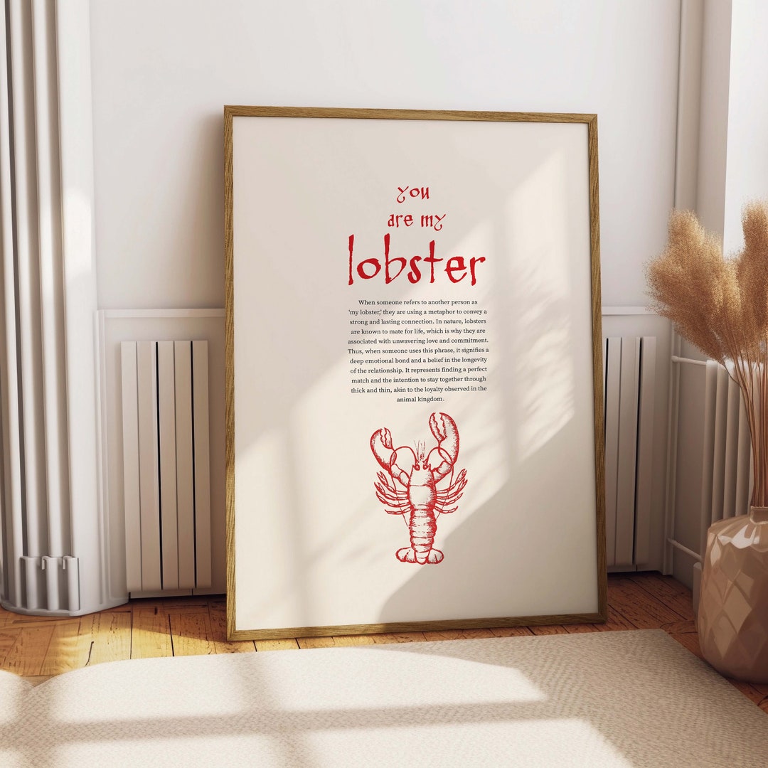 You Are My Lobster Food Print Beach House Decor Coastal Print Food ...