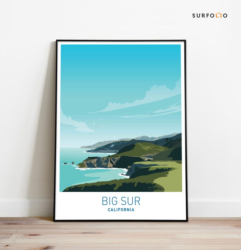 Big Sur California Big Sur Poster Big Sur Coastal Big Sur - Etsy