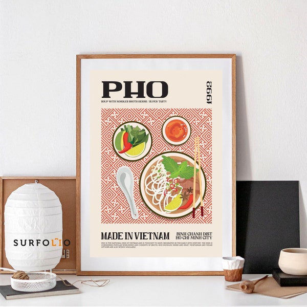 Vietnam Food Poster - Etsy