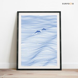 Sea Line Art, Ocean Line Art, Waves Line Art, Waves Minimal Print ...