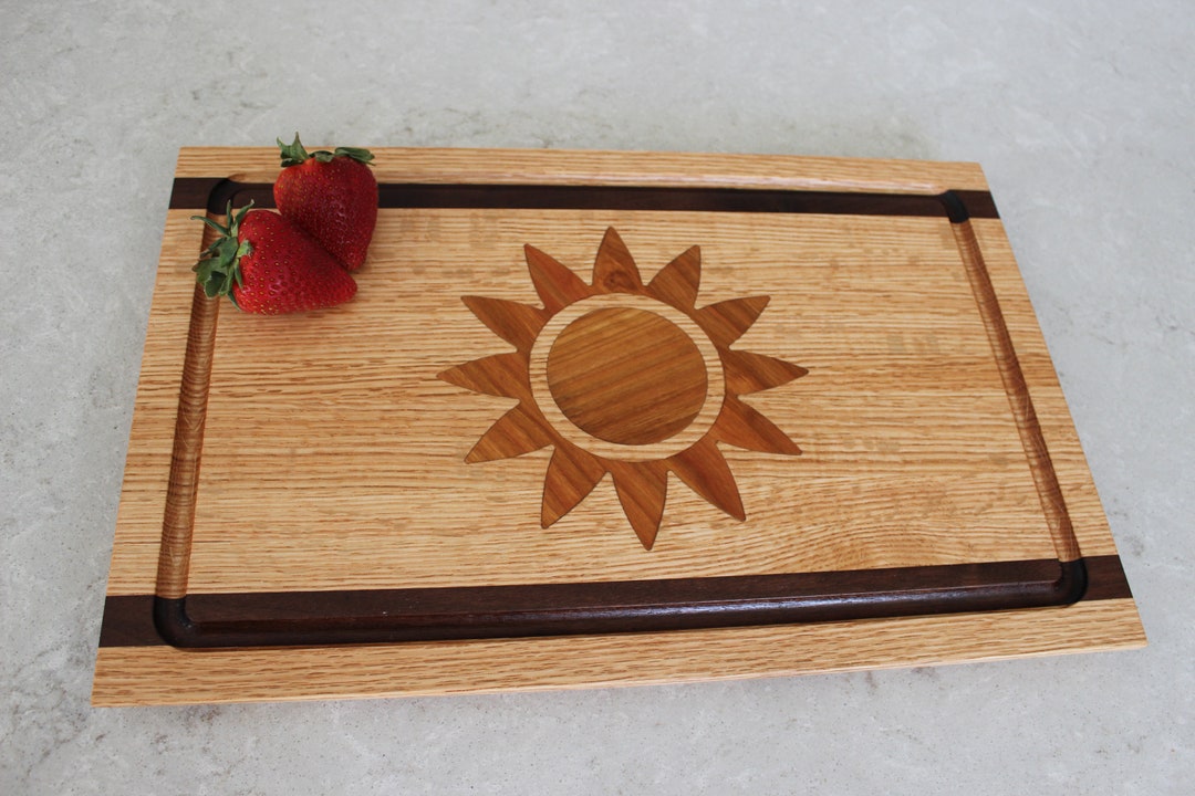 Sunflower Inlay Cutting Board - Etsy