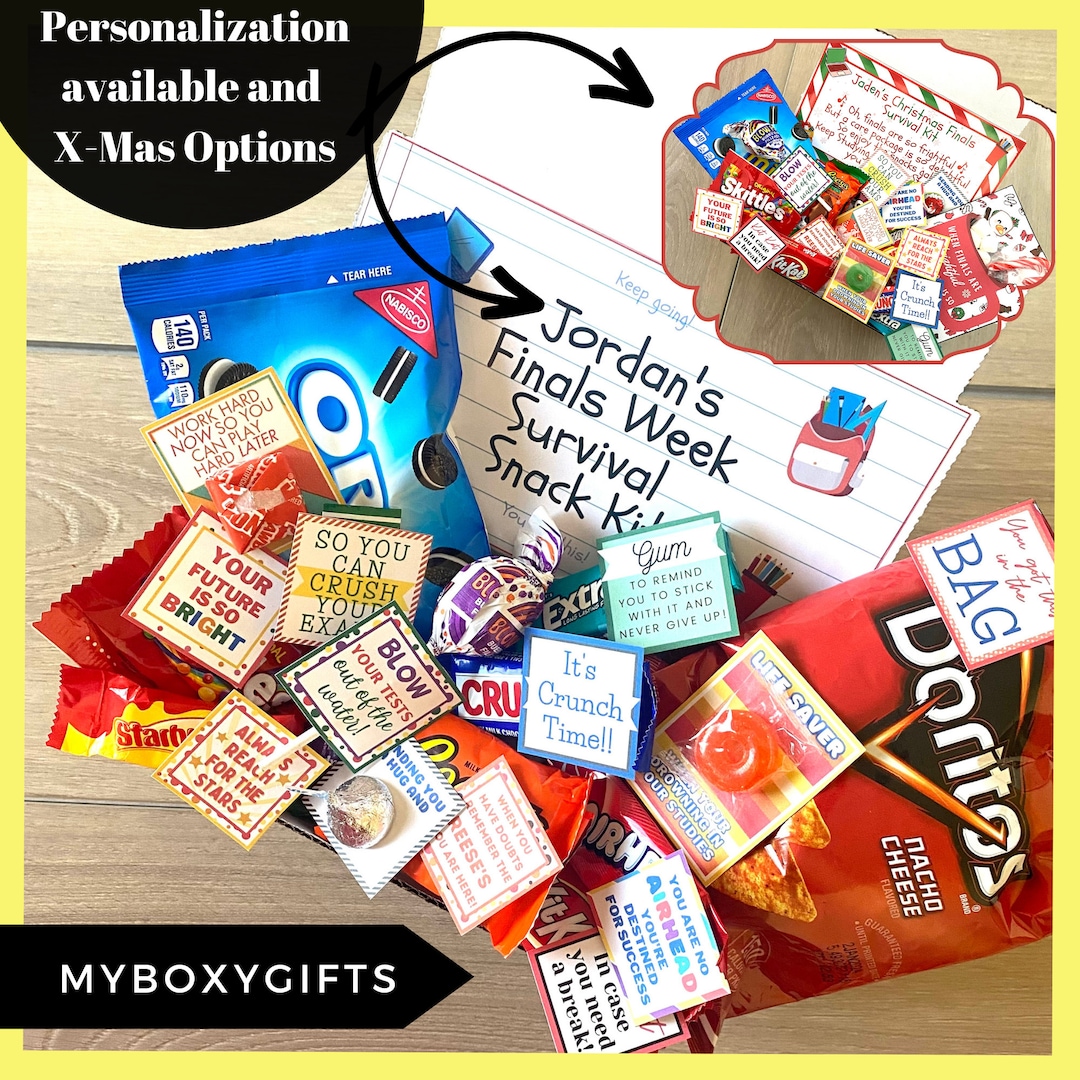 Midterms Care Package, Final Exam Care Package, College Survival Kit ...