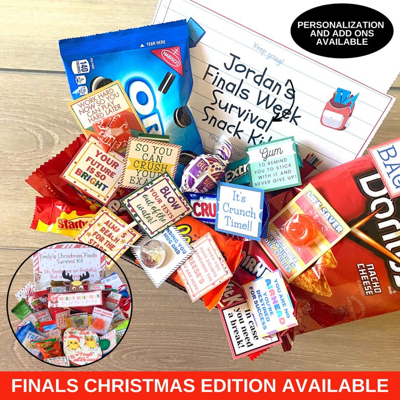 College Finals Week Care Package, Snack Candy Gift Box - Etsy