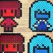Ruby and Sapphire Perler Bead Sprites (magnet Optional) - Etsy