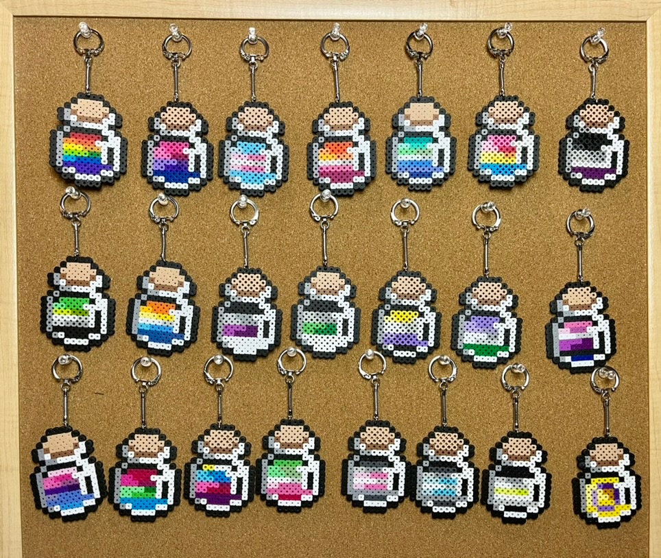 Legend of Zelda Pride Potion Perler Keychains, Magnets, and Sprites ...