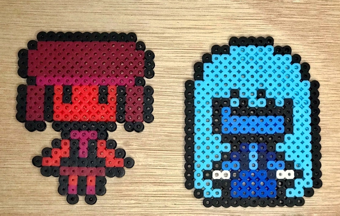 Ruby and Sapphire Perler Bead Sprites (magnet Optional) - Etsy