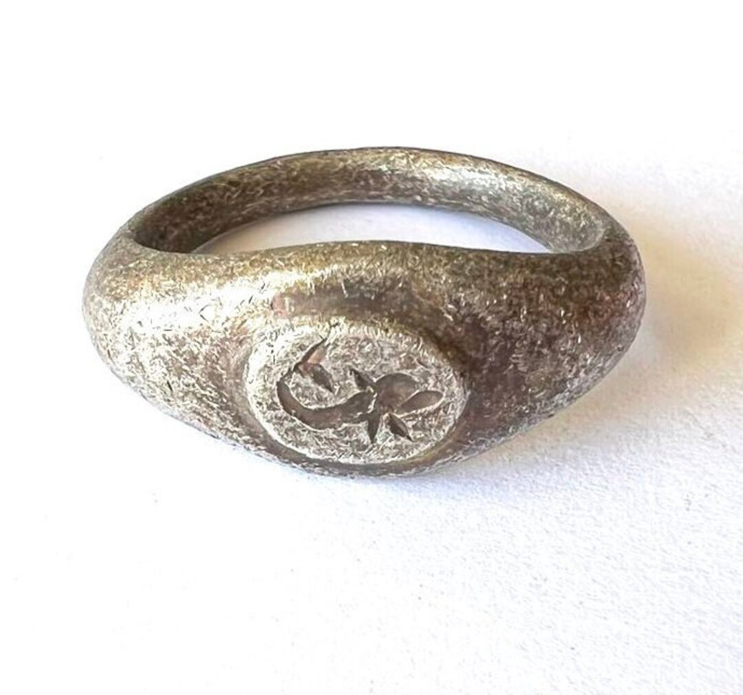 Ancient Roman Silver Ring With the Image of a Dolphin, a Symbol of ...