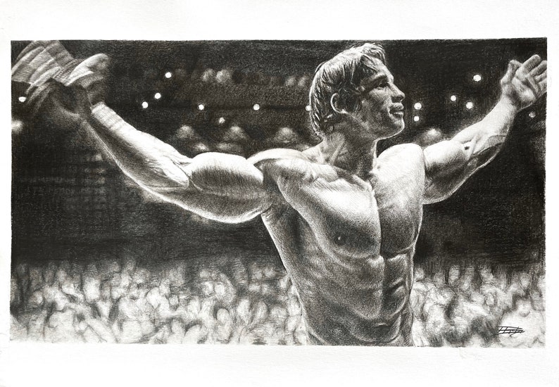 Arnold Schwarzenegger PENCIL DRAWING - Etsy