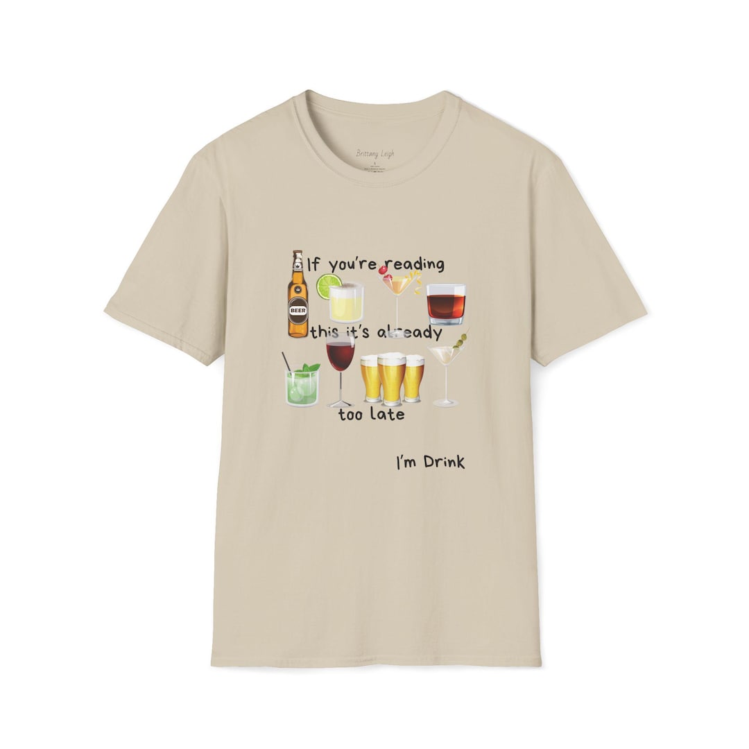 Funny Drinking T Shirt Alcohol T-shirt Gifts for Drinkers Graphic Tee ...