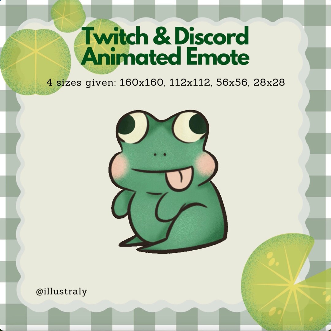 Twitch & Discord Animated Emote / Silly Frog Emote - Etsy