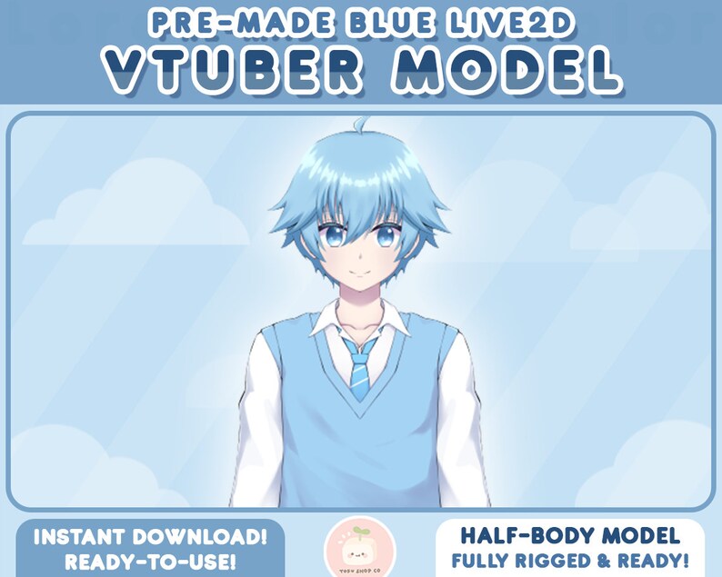 Premade Live 2d Vtuber Model RIGGED Ready to Use Half - Etsy