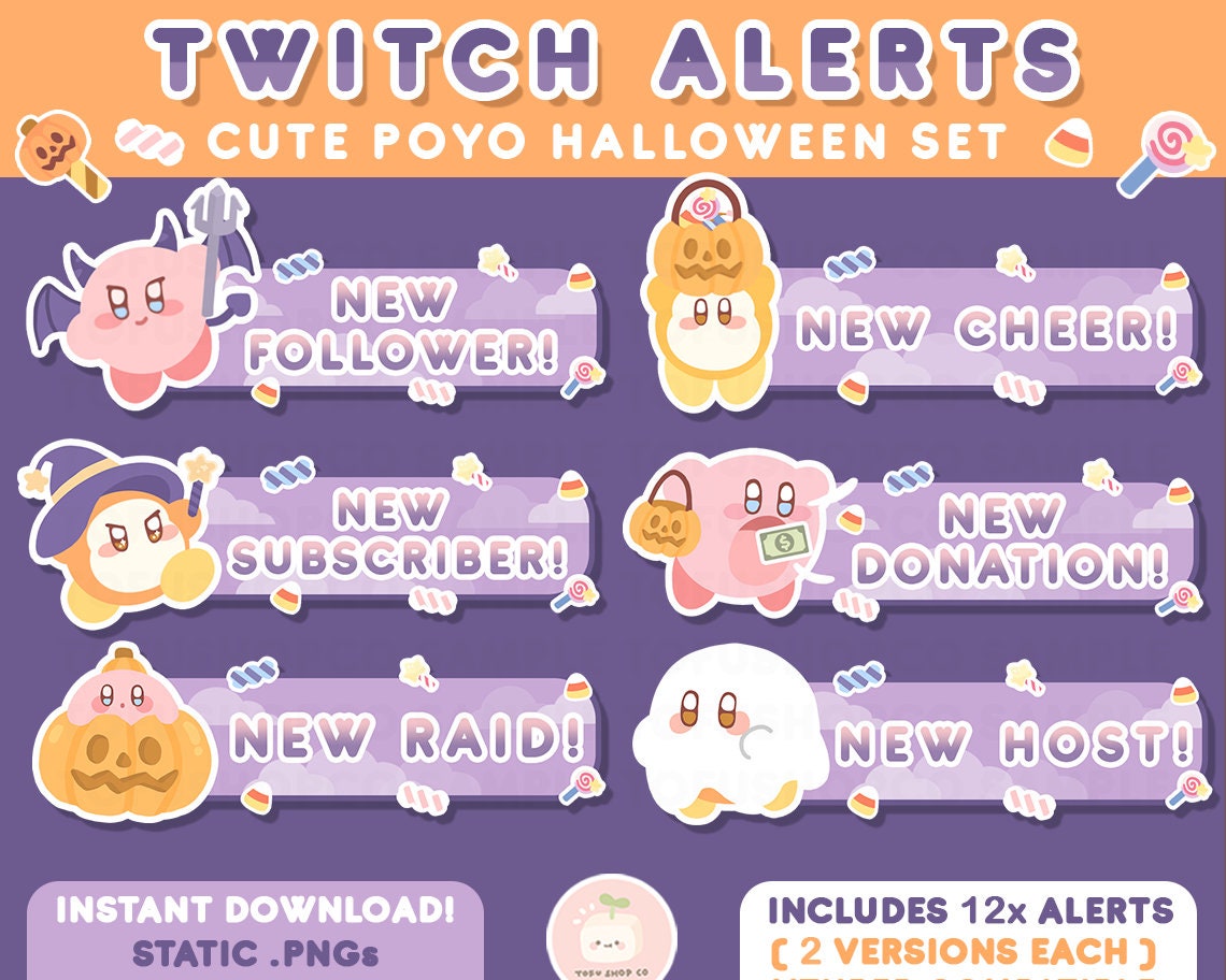 12x Twitch Halloween Cute Purple Poyo Stream Alerts Set - Etsy 12x Twitch Halloween Cute Purple Poyo Stream Alerts Set - Etsy