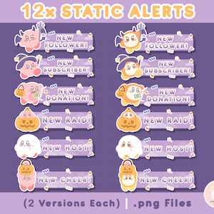 ANIMATED Twitch Halloween Cute Stream Bundle Package | Overlays, Panels ...