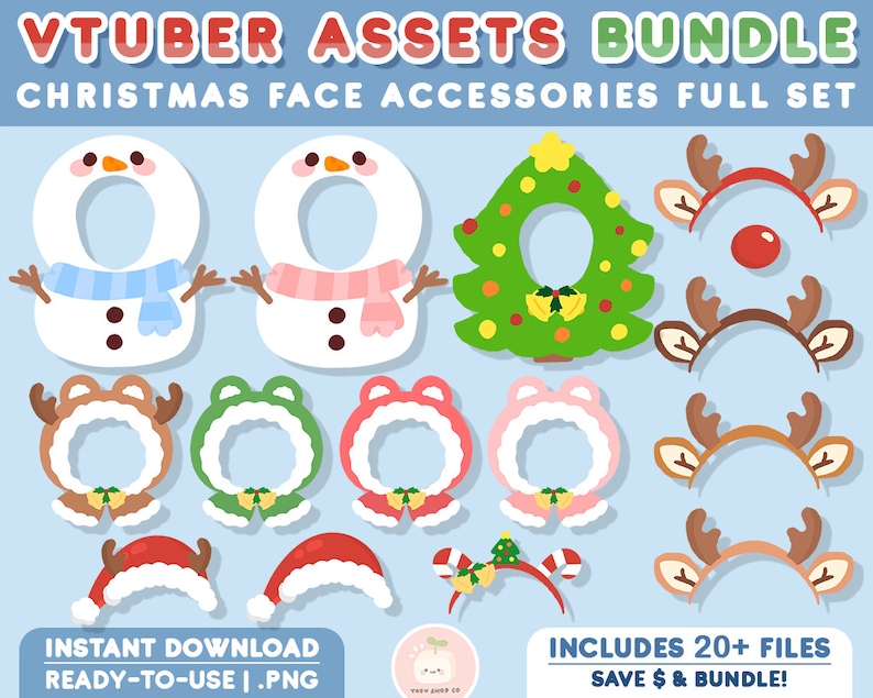 Vtuber Assets Christmas Bundle Set PNG File Cute Hoodie - Etsy