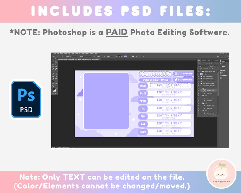 Starry Sky Twitch Stream Schedule Weekly Template BUNDLE Set of 3 ...