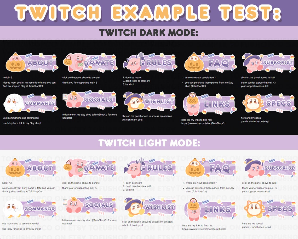 25x Twitch Halloween Cute Purple Poyo Stream Panels | Spooky Cat, Fall ...