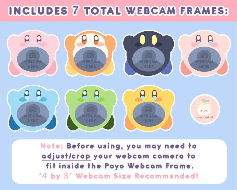 7x Twitch Webcam Frame Shape 7 Colors Stream Camera - Etsy