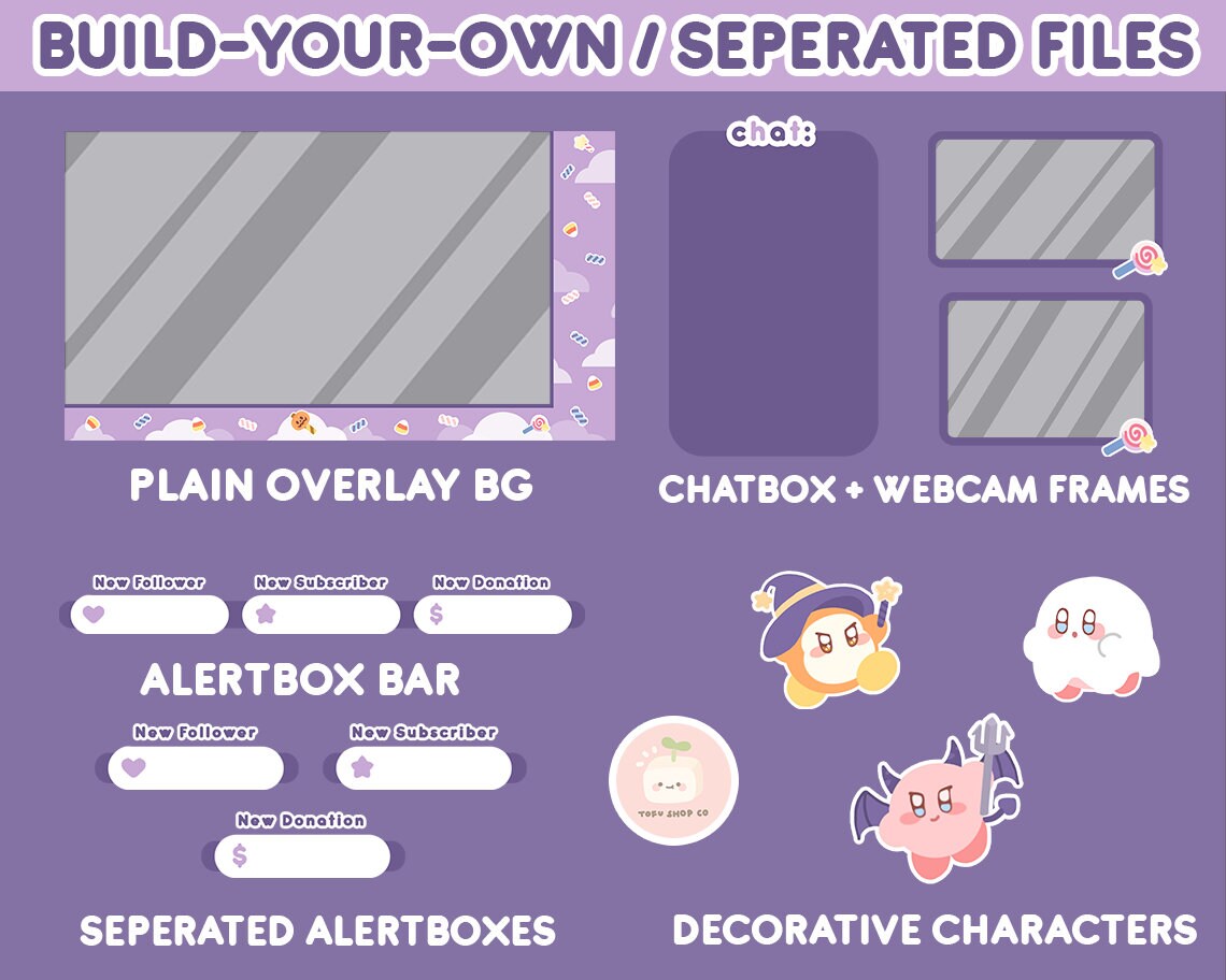 Purple Poyo Cute Halloween Twitch OVERLAY Set Webcam - Etsy Purple Poyo Cute Halloween Twitch OVERLAY Set Webcam - Etsy