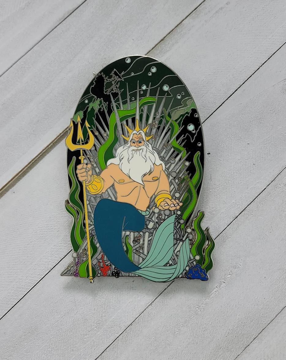 King Triton Jumbo Pin Sitting on the Iron Throne Disney - Etsy