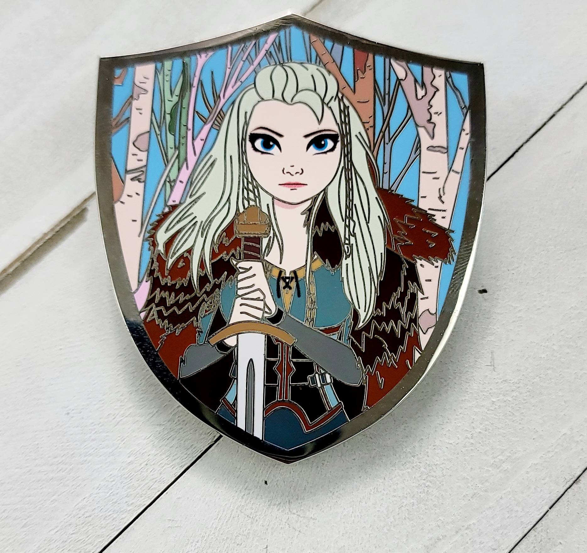 Warrior Elsa Fantasy Pin Elsa Frozen Pins - Etsy