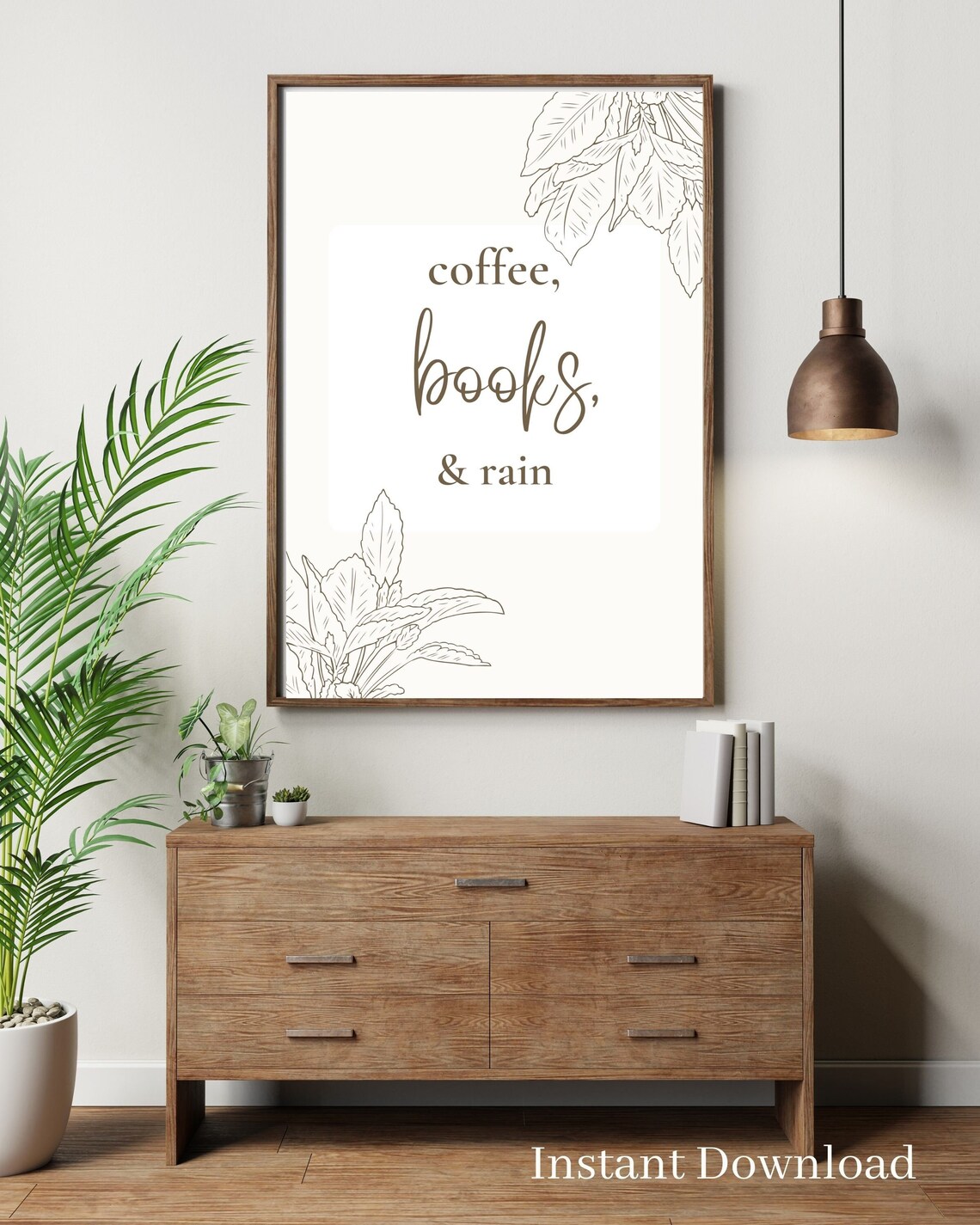 11x14 Coffee, Books, & Rain Printable - Etsy