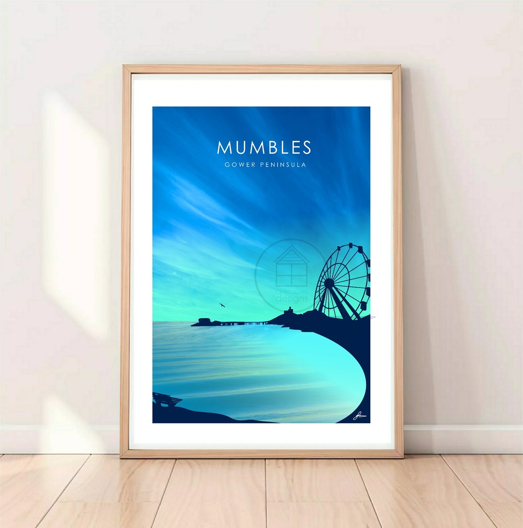 Mumbles Big Wheel, Gower Peninsula Print, Gloss Card, Unframed - Etsy