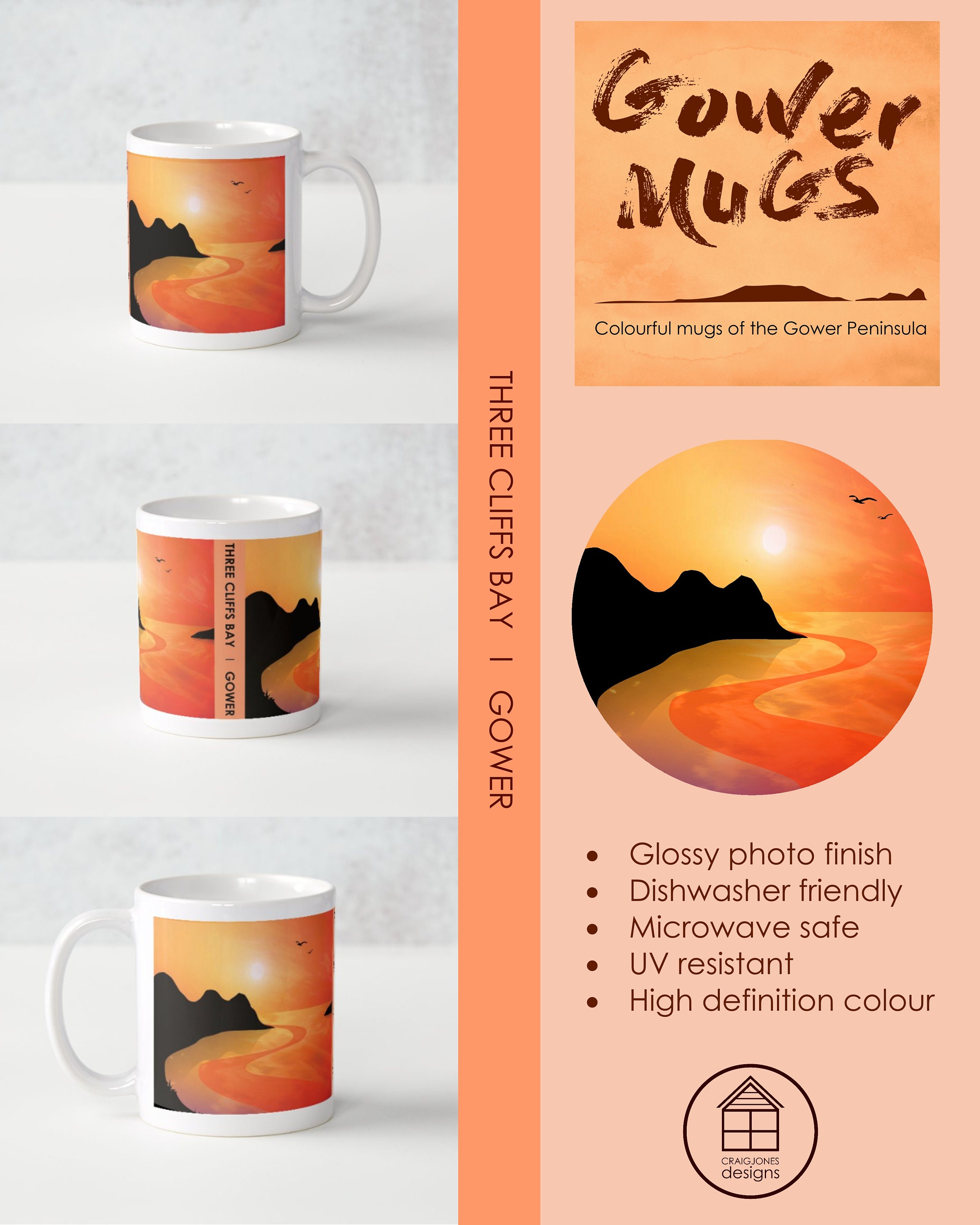 Gower Mugs - Etsy UK
