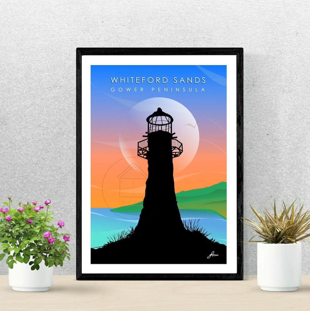 Whiteford Sands, Gower Peninsula Print, Gloss Card, Unframed - Etsy