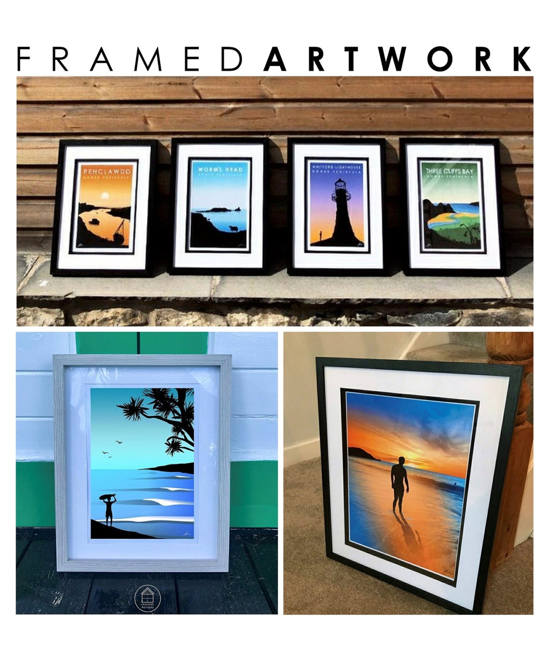 Framed A4/A3 Artwork & Gift Wrapped (any Design From the Full Range ...