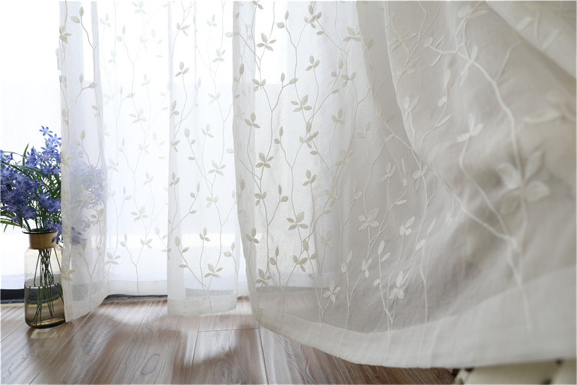 Custom Country White Grey Tree Branches Leaves Embroidered - Etsy