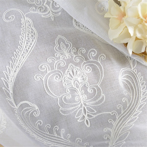 White Fabric Flower - Etsy