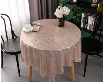 Rose Gold Round Tablecloth - Etsy