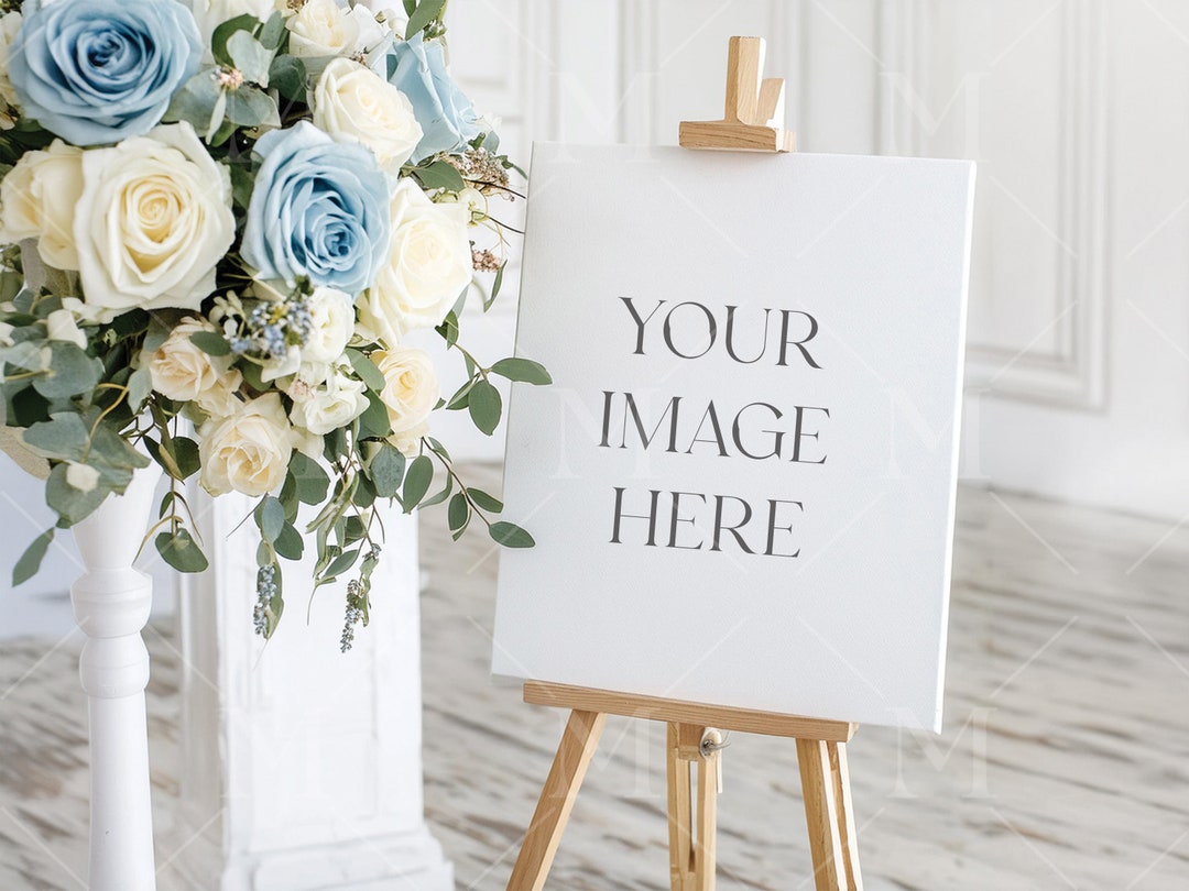 16x20 Wedding Easel Sign Mockup, Instant Download, Flat Lay, PSD Smart ...