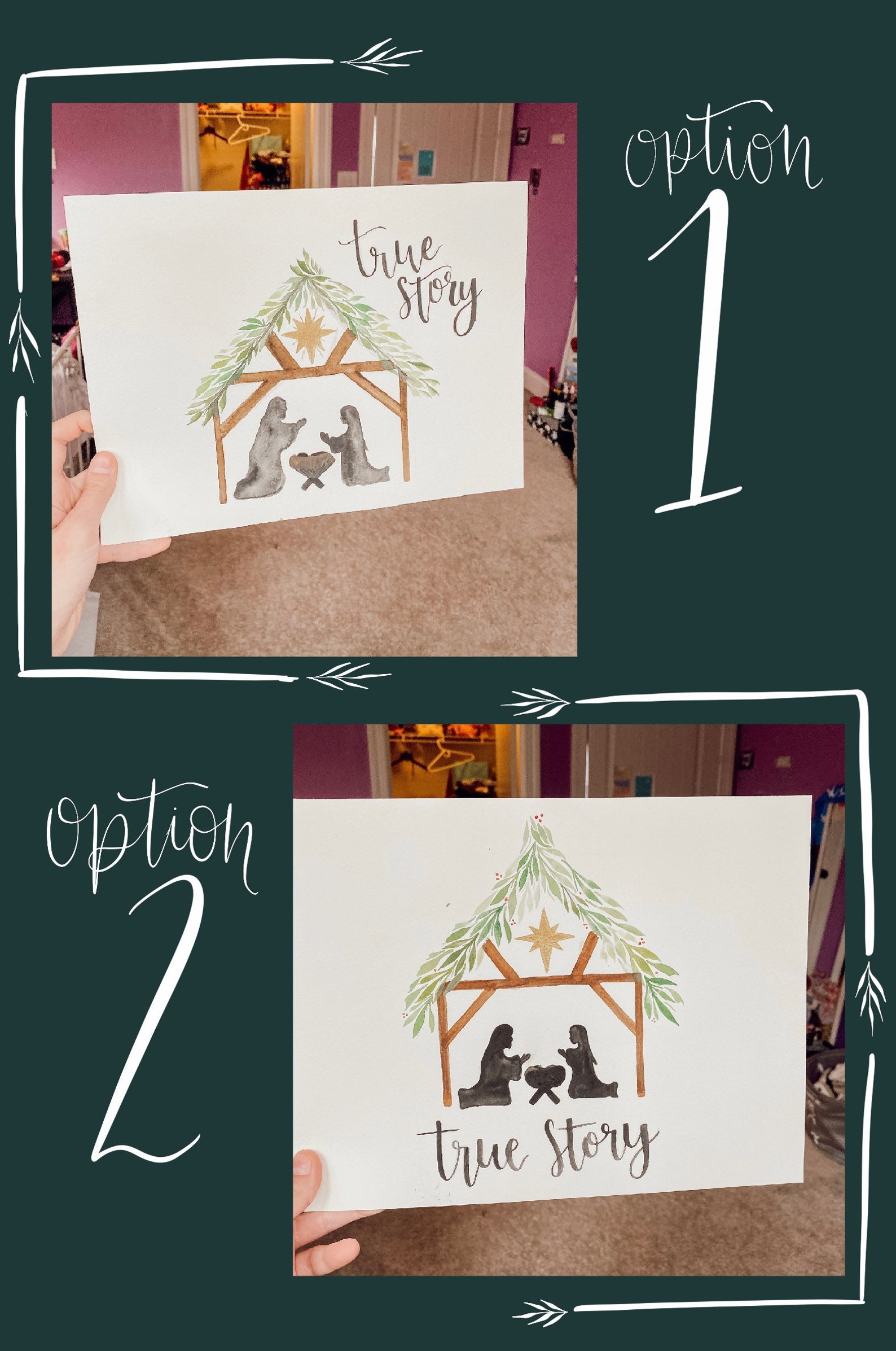 Hand Painted Water Color Nativity Scene true Story - Etsy