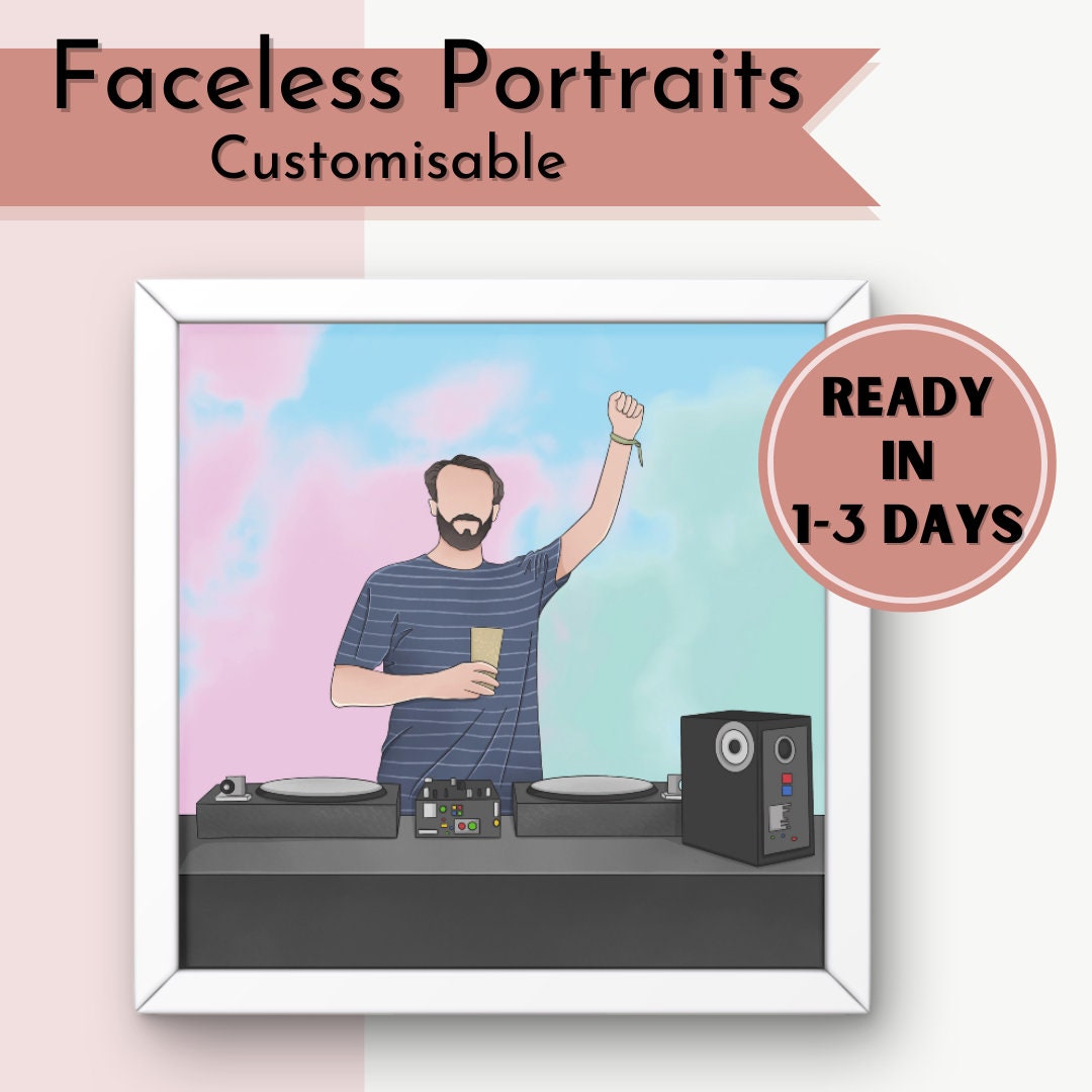 Faceless Portrait, Custom Illustration, Personalised Photo Illustration ...