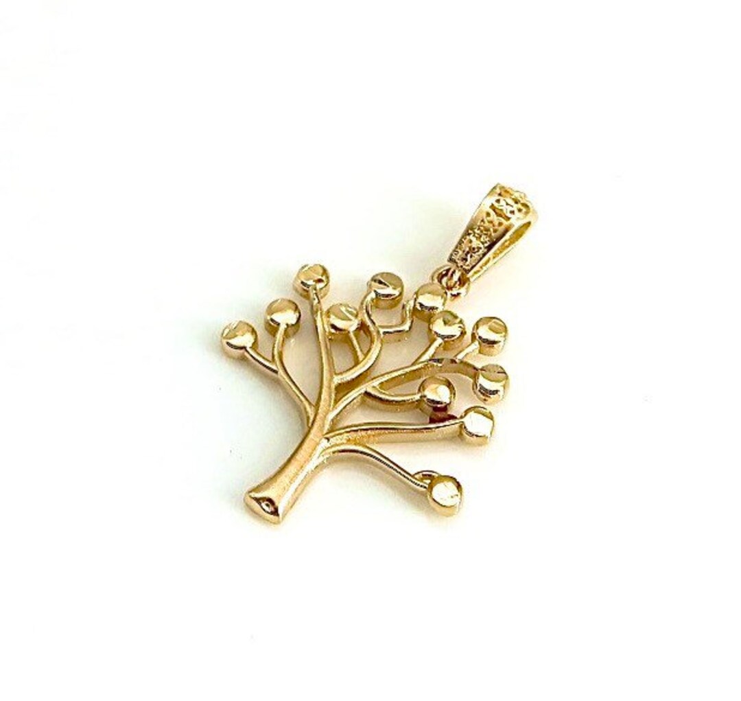 14k Gold Baum des Lebens Anhänger, Baum des Lebens Halskette Anhänger, Israel Schmuck ...