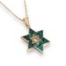 14k Gold Star of David Pendant, Eilat Stone, Magen David With Eilat ...