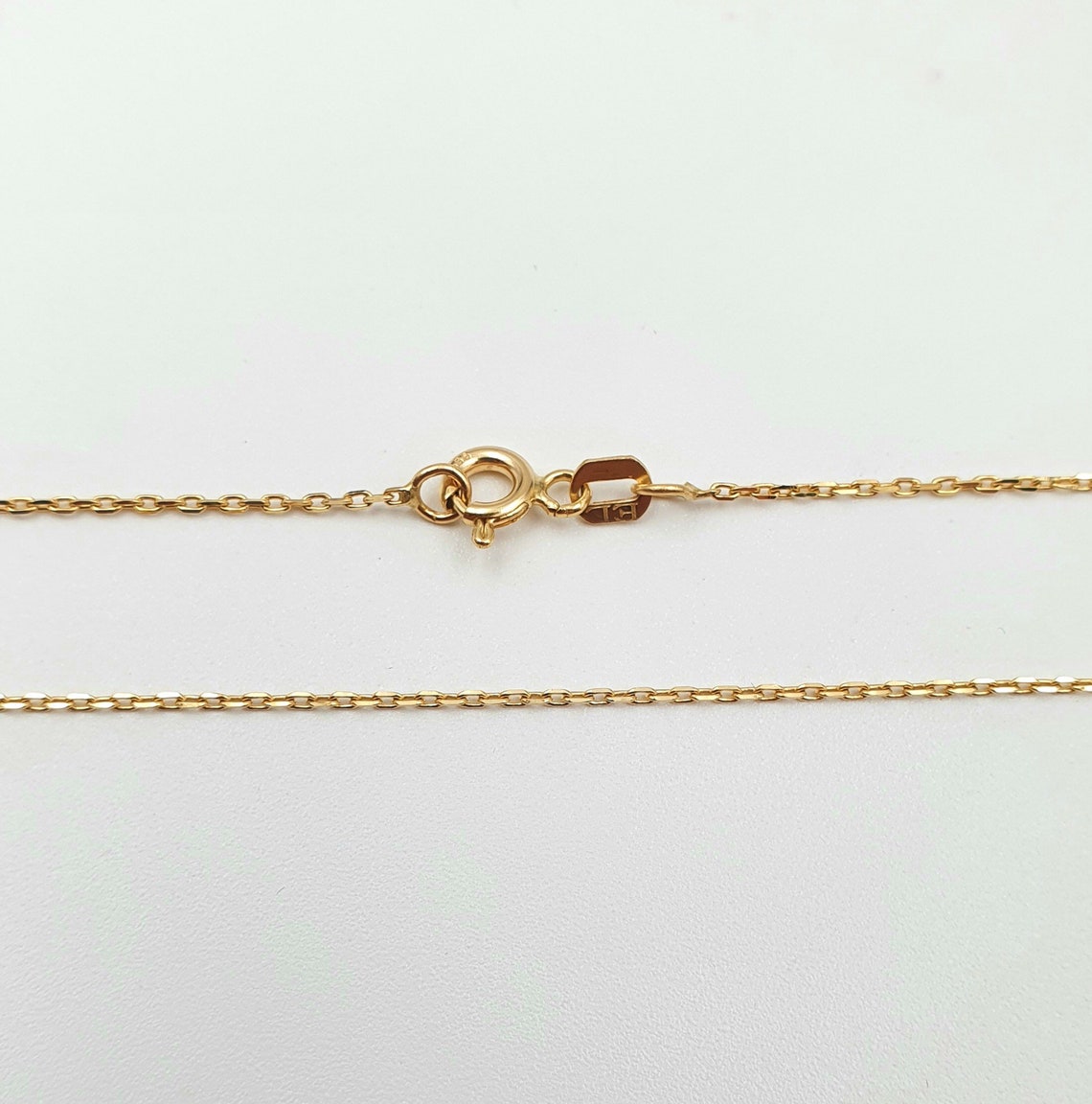 14k Gold Anchor Chain made in Italy Yellow Gold Necklace | Etsy