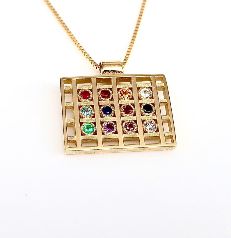 Gold Hoshen Pendant Set With the Hoshen Stones Gold Choshen - Etsy