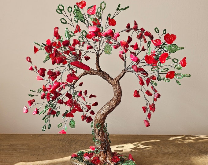 Wire Tree Sculpture, Wire Tree Statue, Mineral Stone Tree, Wire Tree ...