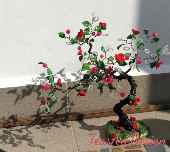 Wire Sculpture Tree Bonsai Tree Beads Wire Tree Bonsai Wire | Etsy