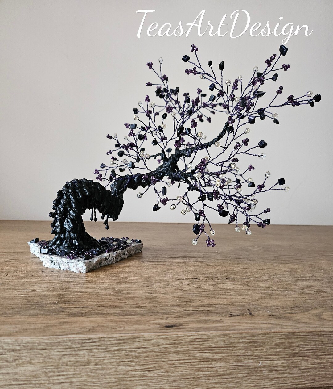 Gothic Wire Tree Sculpture: Purple Beads, Crystal Cave Tree - Etsy