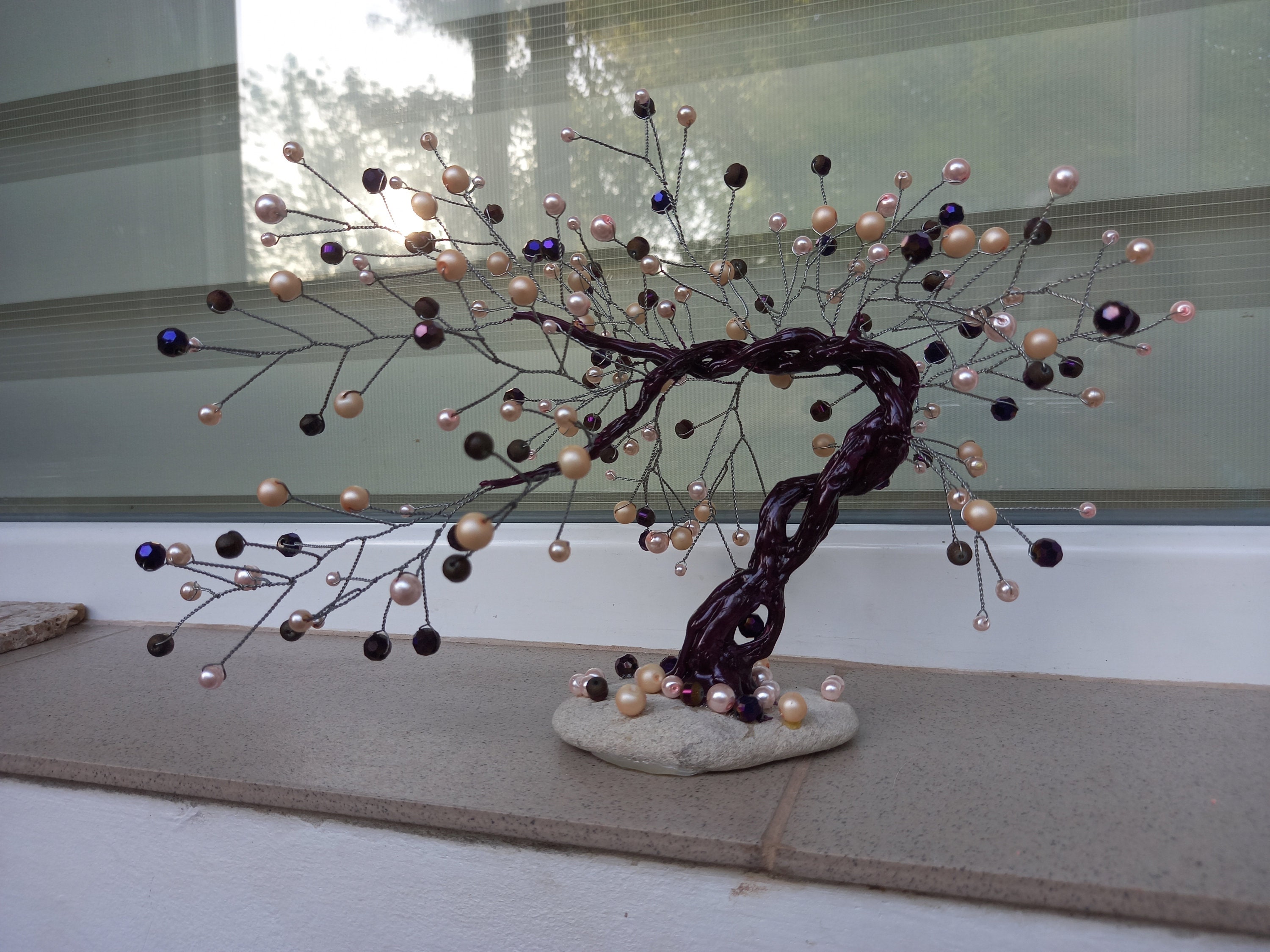 Perlenbaum Drahtbaum Bonsai Statue Wohnkultur persönliches | Etsy