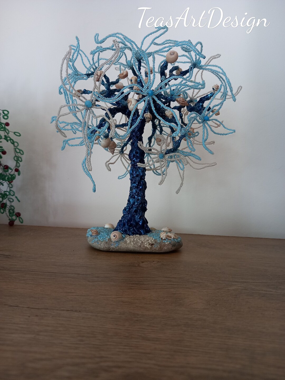 Wire Tree Sculpture, Beaded Tree, Coral Tree, Sea Star Tree, Tree ...