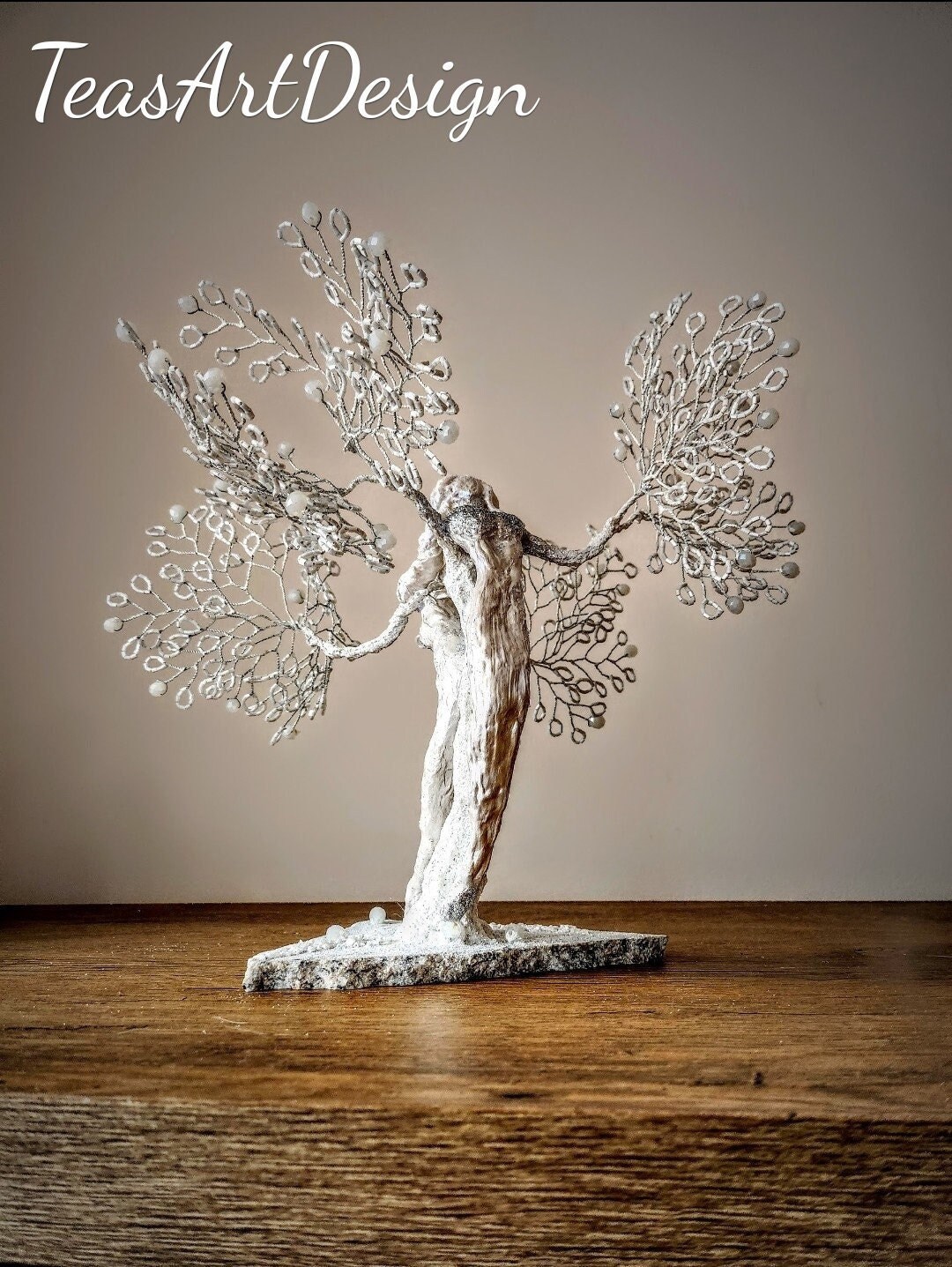 Angel Wings Tree, Wire Tree Statue, Angel Sculpture, Angel Tree, Angel ...