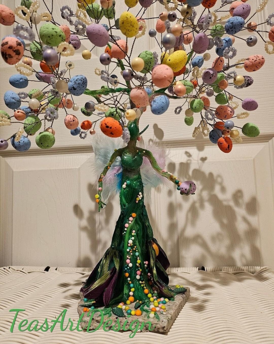 Easter Tree, Egg Tree, Wire Sculpture, Elf Statue, Wire Tree Statue ...